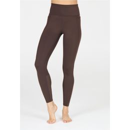 ENDURANCE ATHLECIA Trainingstights ATHLECIA "Aliya", Damen, Gr. 42, EURO-Größen, braun, 75% Nylon, 25% Elasthan, unifarben, Hosen, im stretchy Design mit flachen Nähten