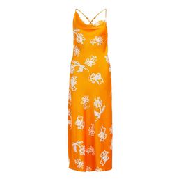 Object Kleid 'ISSY' Damen Gr&ouml;&szlig;e 36 orange / wei&szlig; Winterkleid