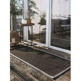 benuta Nest In- & Outdoor-Läufer Nandi Schwarz 70x200 cm - Teppich für Balkon, Terrasse & Garten