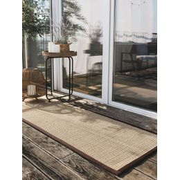 benuta Nest In- & Outdoor-Läufer Nandi Beige 70x200 cm - Teppich für Balkon, Terrasse & Garten
