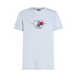 Tommy Hilfiger T-Shirt Herren Größe XXXL taubenblau / rot / schwarz