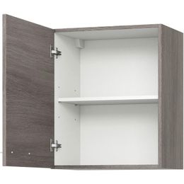 KOCHSTATION Hängeschrank »KS-Trea O40-60« inklusive Einlegeboden, Breite 40 cm, Höhe 60 cm eichefarben grau