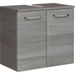 SAPHIR Waschbeckenunterschrank &raquo;Quickset Unterbeckenschrank mit 2 T&uuml;ren, Siphonausschnitt, 60 cm breit&laquo; Waschbeckenschrank inkl. T&uuml;rd&auml;mpfer, Griffe...