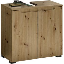 BASIC BY BALCULINA Waschbeckenunterschrank »Spice, Badezimmerschrank BxTxH 60x57x32 cm« 1 Stk. tlg. Breite 60 cm, Griffmulden artisan