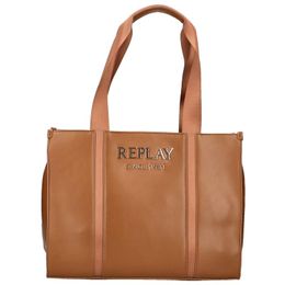 Replay Henkeltasche »Taschen Lederimitat« Cognac