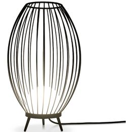Paco Home Stehlampe &raquo;AUZZURRA&laquo; Warmwei&szlig; Outdoorleuchte LED 3000K Au&szlig;enbeleuchtung Kabel 3m Terrasse IP54 grau