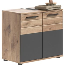Inosign Waschbeckenunterschrank &raquo;Riga, Breite 60 cm, 2 T&uuml;r, 2 F&auml;cher, mit Siphonausschnitt&laquo; Standschrank, Unterschrank, Badm&ouml;bel, Badschrank,...