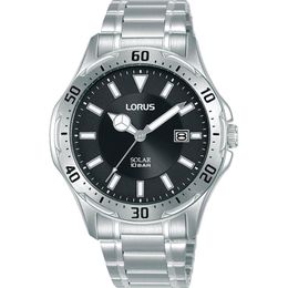 Lorus Damen Lorus Solaruhr Armbanduhr, Herrenuhr, Edelstahlarmband, analog, Tag