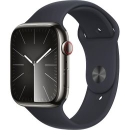 Apple Smartwatch »Watch Series 9 Edelstahl« (4, 5 cm / 1, 77 ′′) Watch OS 10;EKG;Blutsauerstoff App;Herzfrequenz Graphite