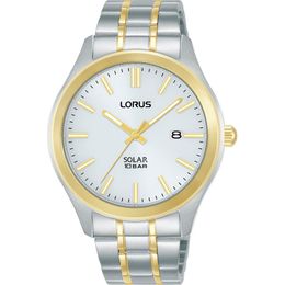 Lorus Damen Lorus Solaruhr Armbanduhr, Herrenuhr, Edelstahlarmband, analog, Tag