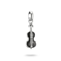 Thomas Sabo Charm-Einhänger »Wednesday Cello-Optik Charm - Connect« mit Zirkonia (synth.) silberfarben-schwarz-kristallweiß + kristallweiß THOMAS...