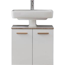 SAPHIR Waschbeckenunterschrank &raquo;Quickset 931 Unterbeckenschrank, 60 cm breit, 2 T&uuml;ren, Wei&szlig; Glanz&laquo; Waschbeckenschrank inkl T&uuml;rd&auml;mpfer,...