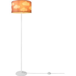 Paco Home Stehlampe »Luca Cosmo« E27 Stehlampe Kinderzimmer Stoff Lampenschirm Spielzimmer Wolken E27 Weiß