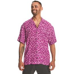 Quiksilver Kurzarmhemd &raquo;Bogfold&laquo; Violet Heritage Geo 64 Tonal S - US-Gr&ouml;&szlig;en US-Gr&ouml;&szlig;en S Material: Ecovero-Viskose-Stoff [131 g/m2]