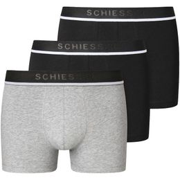 Schiesser Boxer »95/5« 3er-Pack, mit sportlichem Logo-Webgummibund 901-2xschwarz/1x grau-meliert 8 8 Herren-Shorts von Schiesser