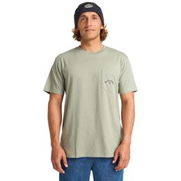 Billabong T-Shirt »Stacked Arch« Grey Green XXL XXL Weicher, hochwertiger Siebdruck auf der Tasche
