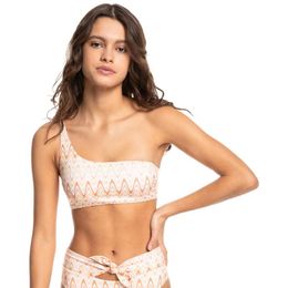 Quiksilver Triangel-Bikini-Top »Classic One Shoulder« Cosmic Ripples Bleached Mauve XL - Cup B Cup B XL Stoff: Matter Renew-Cult-Jersey