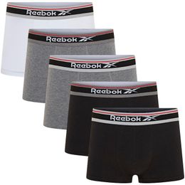 Reebok Boxer »JAY« 5er Pack, basic, bequem, weich, mit Logo, breiter Bund, Baumwollmix schwarz S S Herrenunterhosen von Reebok