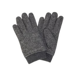 BOSS Damen BOSS Strickhandschuhe &raquo;Kalsper&laquo; mit Labelaufn&auml;her aus Leder