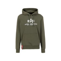 Alpha Industries Hoodie »Basic Hoodie BL« dark green XL XL Brushed Fleece Stoff