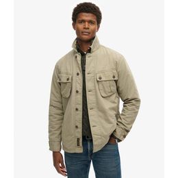 Superdry Herren Baumwolle Military Hemdjacke, Kaki - Gr&ouml;&szlig;e: XL 10410095005671KH004