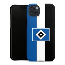 DeinDesign iPhone 15 Plus Handy Premium Case Smartphone Handyh&uuml;lle Schutzh&uuml;lle matt Stripes Hamburger Sv Hsv Premium Case