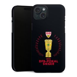 DeinDesign iPhone 15 Plus Handy Premium Case Smartphone Handyh&uuml;lle Schutzh&uuml;lle matt Trophy Official Licensed Product Vfb Stuttgart Premium Case