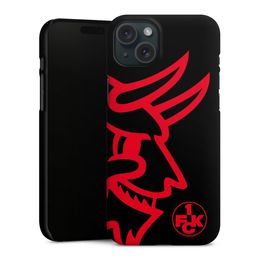 DeinDesign iPhone 15 Plus Handy Premium Case Smartphone Handyh&uuml;lle Schutzh&uuml;lle matt 1. Fc Kaiserslautern Logo Official Licensed Product Premium Case