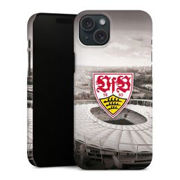 DeinDesign iPhone 15 Plus Handy Premium Case Smartphone Handyh&uuml;lle Schutzh&uuml;lle matt Official Licensed Product Vfb Stuttgart Stadium Premium Case