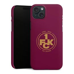 DeinDesign iPhone 15 Plus Handy Premium Case Smartphone Handyh&uuml;lle Schutzh&uuml;lle matt 125 Jahre 1. Fc Kaiserslautern 1. Fck Premium Case
