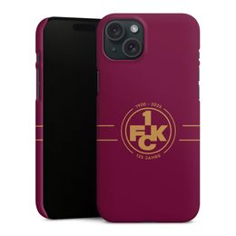 DeinDesign iPhone 15 Plus Handy Premium Case Smartphone Handyh&uuml;lle Schutzh&uuml;lle matt 1. Fc Kaiserslautern Official Licensed Product 125 Jahre Premium Case