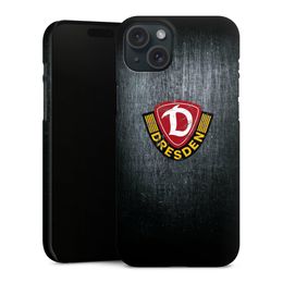 DeinDesign iPhone 15 Plus Handy Premium Case Smartphone Handyh&uuml;lle Schutzh&uuml;lle matt Sgd Official Licensed Product Sg Dynamo Dresden Premium Case