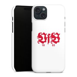 DeinDesign iPhone 15 Plus Handy Premium Case Smartphone Handyh&uuml;lle Schutzh&uuml;lle matt Official Licensed Product Lettering Vfb Stuttgart Premium Case