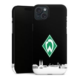 DeinDesign iPhone 15 Plus Handy Premium Case Smartphone Handyh&uuml;lle Schutzh&uuml;lle matt Skyline Sv Werder Bremen Official Licensed Product Premium Case