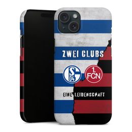 DeinDesign iPhone 15 Plus Handy Premium Case Smartphone Handyh&uuml;lle Schutzh&uuml;lle matt Friendship 1. Fc N&uuml;rnberg Fc Schalke 04 Premium Case