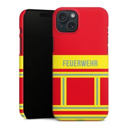 DeinDesign iPhone 15 Plus Handy Premium Case Smartphone Handyh&uuml;lle Schutzh&uuml;lle matt Fire Fighters Life Saver Fire Fighter Premium Case