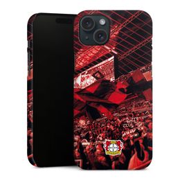 DeinDesign iPhone 15 Plus Handy Premium Case Smartphone Handyh&uuml;lle Schutzh&uuml;lle matt Merchandise Official Licensed Product Bayer 04 Leverkusen Premium Case