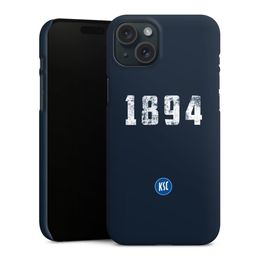 DeinDesign iPhone 15 Plus Handy Premium Case Smartphone Handyh&uuml;lle Schutzh&uuml;lle matt Karlsruher Sc Ksc Bundesliga Premium Case