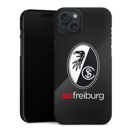 DeinDesign iPhone 15 Plus Handy Premium Case Smartphone Handyh&uuml;lle Schutzh&uuml;lle matt Sc Freiburg Lettering Logo Premium Case