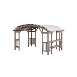 Sunjoy Zedernholz Pergola DAJTI - 305cm x 427cm, grau