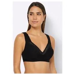 Soft-BH Speidel, Damen, Gr. 80, Cup B, schwarz, 95% Baumwolle, 5% Polyamid, BHs BH BH-Set Soft-BH B&uuml;gelloser-BH