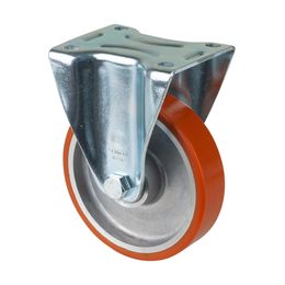 BS Rollen Bockrolle D.125mm Trgf. 200kg Gu&szlig;-PU-bandage Platte 115x85mm (LS410.B90.125)