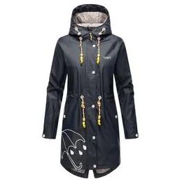 Outdoorjacke Marikoo "Dancing Umbrella", Damen, Gr. S, blau (navy), Obermaterial: 70% Polyester, 30% Polyurethan, Innenseite: 100% Polyester, Futter: 100% Polyester; Wattierung: 100% Polyester; &Auml;rmelfutter: 100% Polyester, Jacken Outdoorjacke, mit einer gro&szlig;en Kapuze
