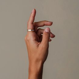 Holzkern Supremum Ring Gold und Perlmutt
