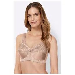 Entlastungs-BH Glamorise, Damen, Gr. 105, Cup D, beige (puder), 50% Polyamid, 40% Polyester, 10% Elasthan, BHs Entlastungs-BH