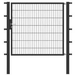 GAH Alberts Zauneinzelt&uuml;r ALBERTS "Flexo", grau (anthrazit), B:150cm H:140cm, Stahl, Tore, 150 cm Breite, in versch. H&ouml;hen