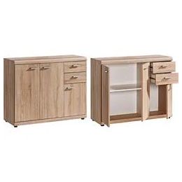 Sideboard Procontour "Sun BESTSELLER", braun (eichefarben), B:90cm H:74cm T:35cm, Sideboards, Sideboard, H&ouml;he 74cm mit variabel verstellbaren Einlegeboden