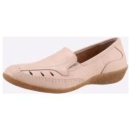 Slipper Classic Basics, Damen, Gr. 42, beige (puder), Glattleder, Basic, Schuhe Slipper