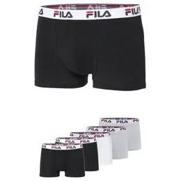 Boxer Fila "MAN BOXER SHORTS", Herren, Gr. M, bunt (classic, mix), Obermaterial: 95% Baumwolle, 5% Elasthan, mehrfarbig, meliert, k&ouml;rpernah, Unterhosen, mit Logobund