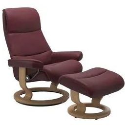 Relaxsessel stressless "View", rot (bordeaux batick), B:82cm H:108cm T:81cm, Leder BATICK: BATICK ist ein leicht korrigiertes, durchgef&auml;rbtes und genarbtes M&ouml;belleder, bei dem die meisten Unebenheiten und Spuren in der Regel entfernt wurden.;Leder PALOMA: PALOMA ist ein durchgef&auml;rbtes Semianilin-M&ouml;belleder mit nat&uuml;rlicher Narbung.;ROHLEDER Stoff Q2 FARON: Ein fester zuverl&auml;ssiger Boucl&eacute; mit einem 
